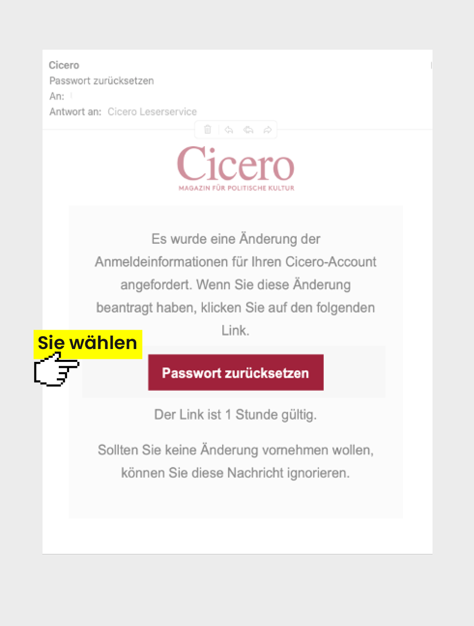 Passwortwechsel | Cicero Online